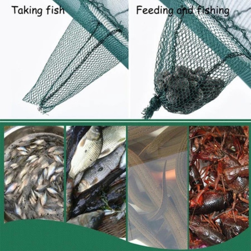 Automatic Foldable Fishing Net Shrimp Pot Nylon Crab Fishing Net Catch ...