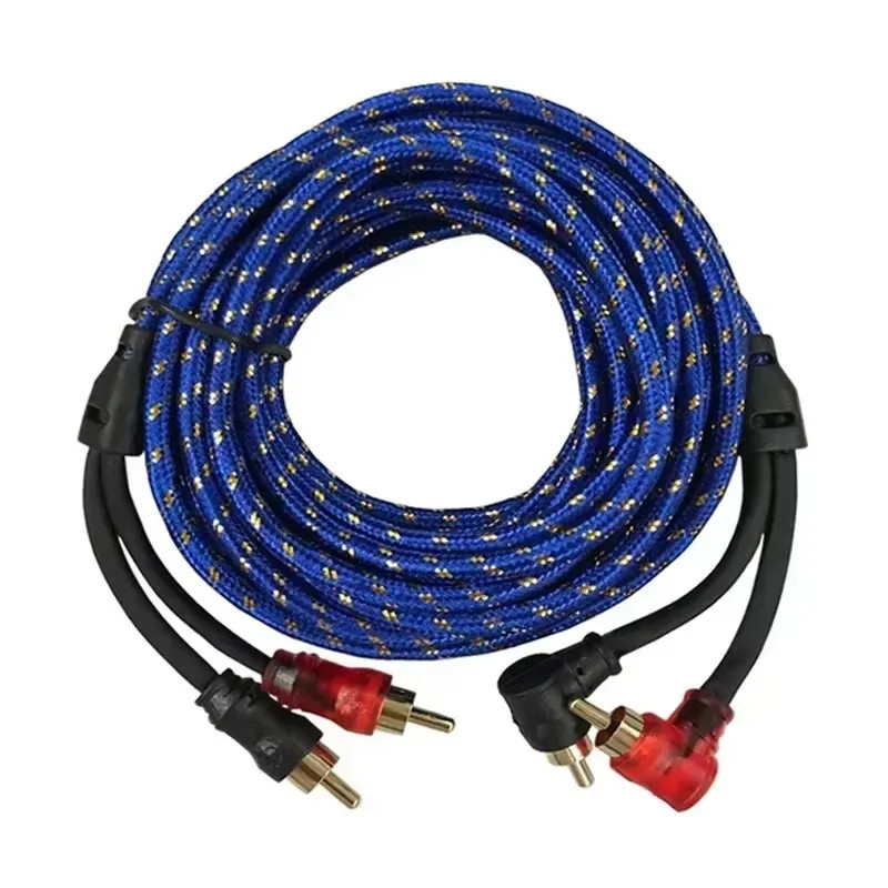 NEWS Car Audio Cables 2 RCA To 2 RCA Signal Cables Subwoofer Amplifier ...