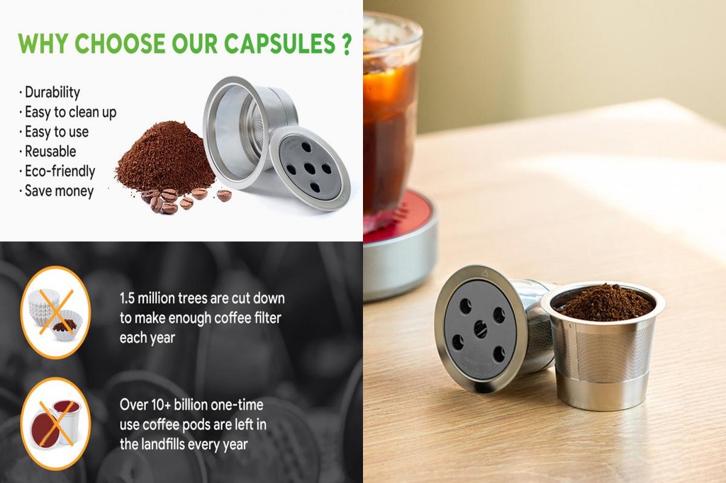 shopeestore| Refillable Coffee Capsules Integrated Coffee Pods ...