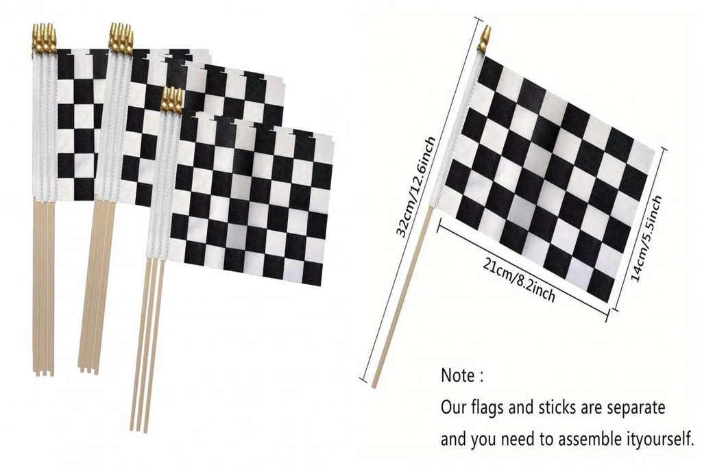 AMAR Durable Flag Hand-waving Flag Mini Hand Held Racing Flags for ...