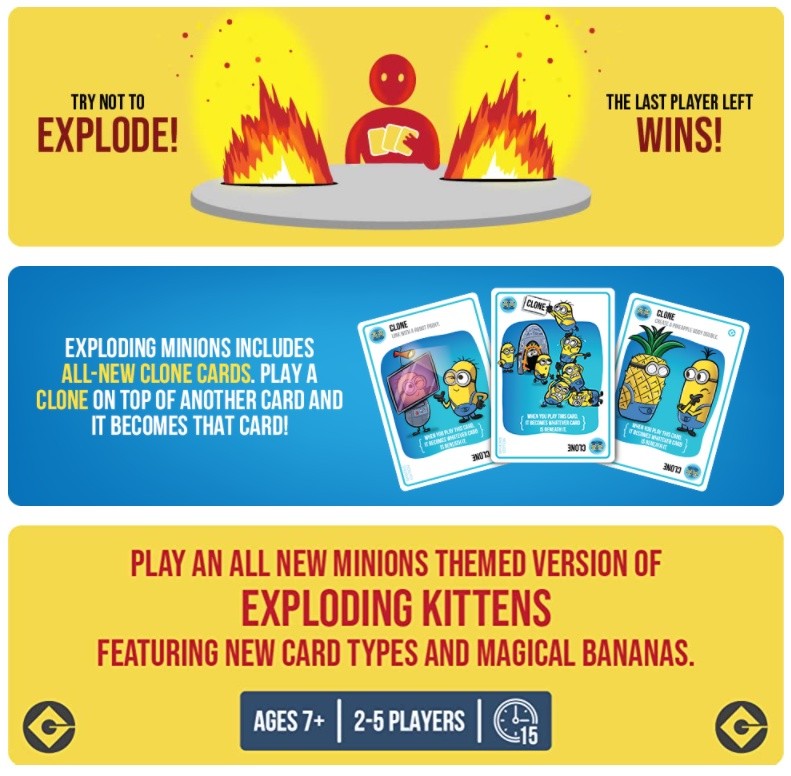 Exploding Minions Party Game Card Game 2-5 Players | Shopee Malaysia