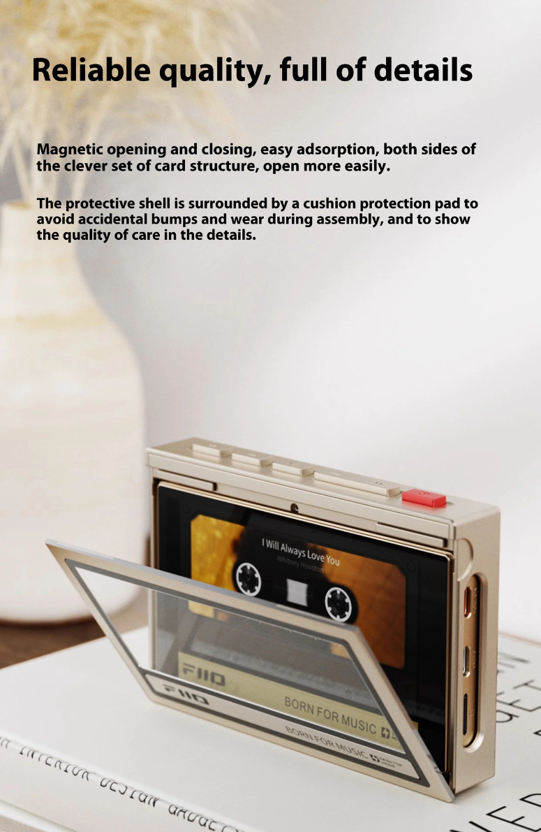 FiiO SK-M21C Protective Case: Retro Cassette Imitation Magnetic Casing ...