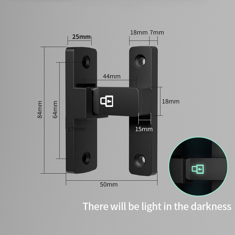 Night Light Sliding Door Latch Lock Door Bolt Anti-theft Hasp Lock ...