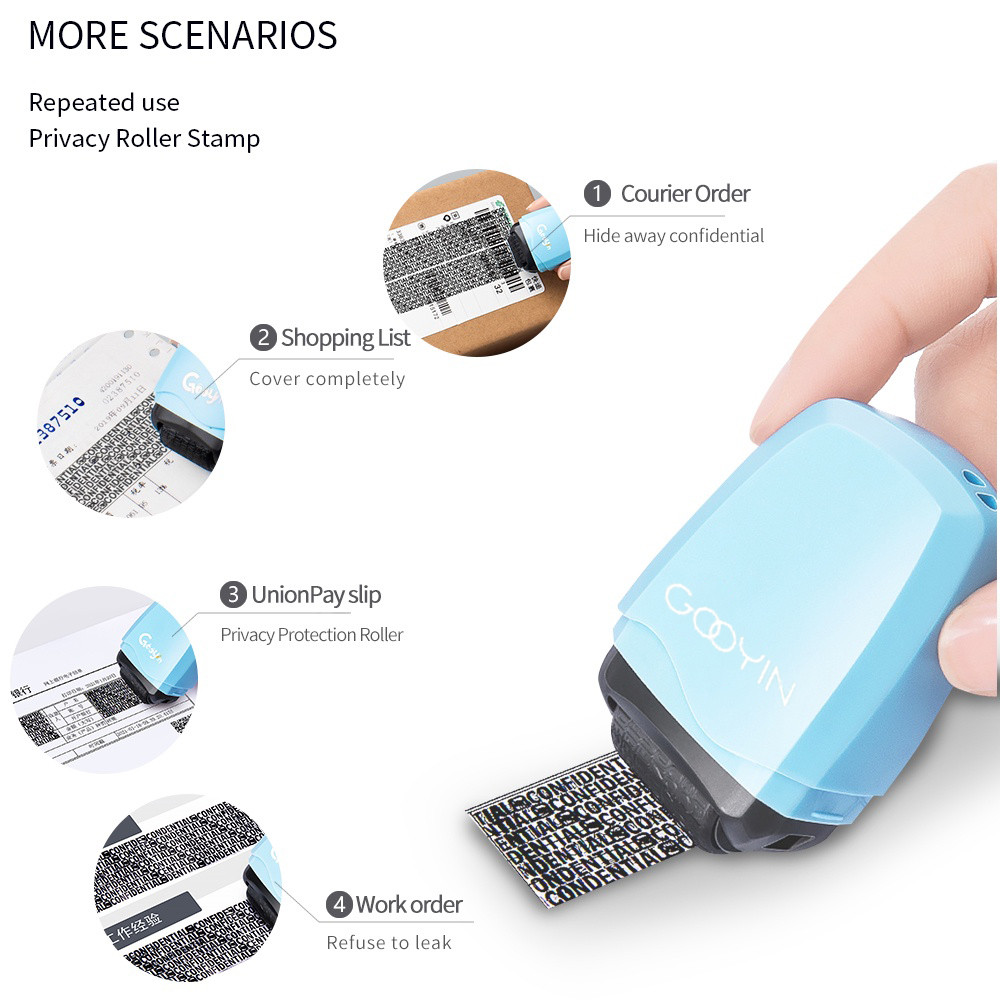 Theft Protection Roller Stamp Garbled code coverage Parcel Label Data ...