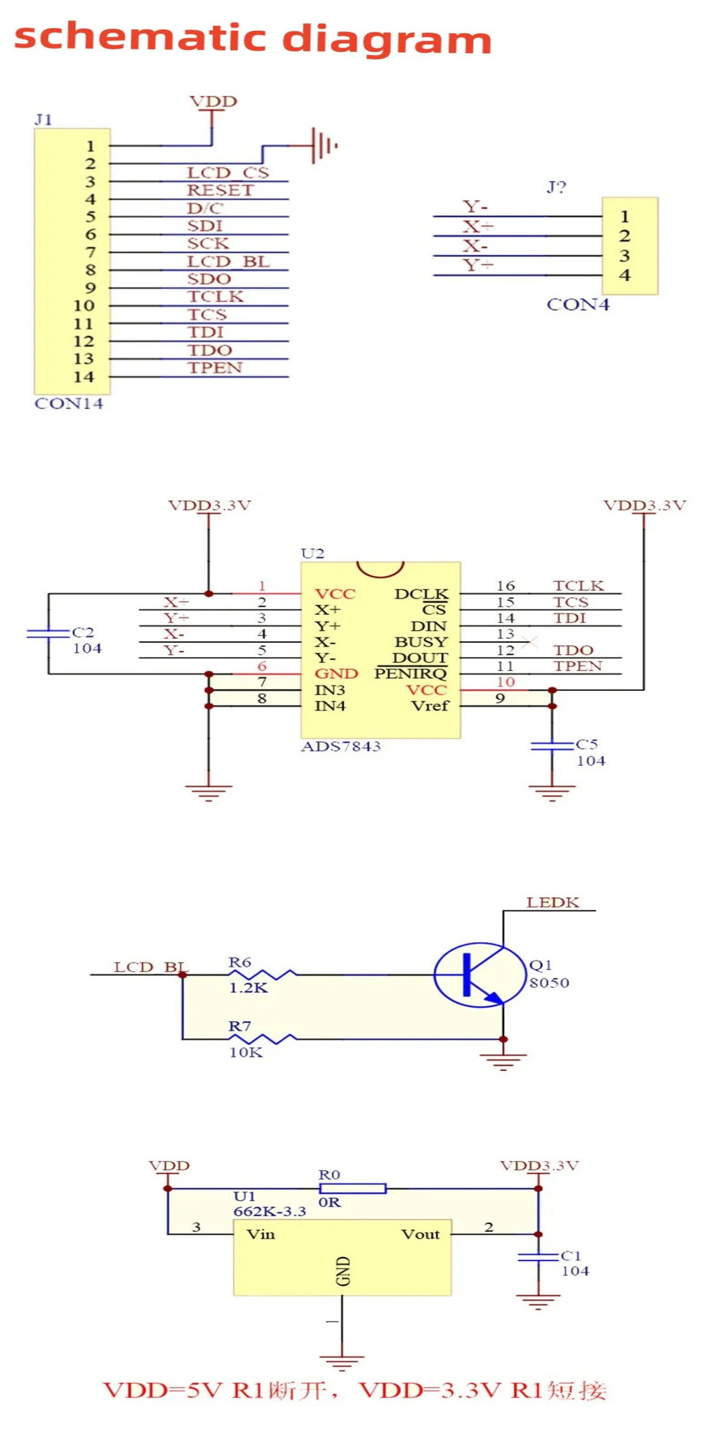 IPS 3.5 Inch Red Module With Touch Factory Electronic IC ILI9488 Full ...