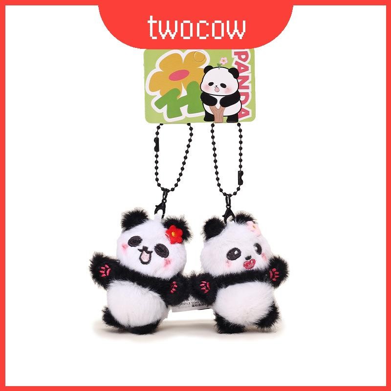 Keyring Panda Cartoon Set With Soft Plush Texture For Kids And Decor ...