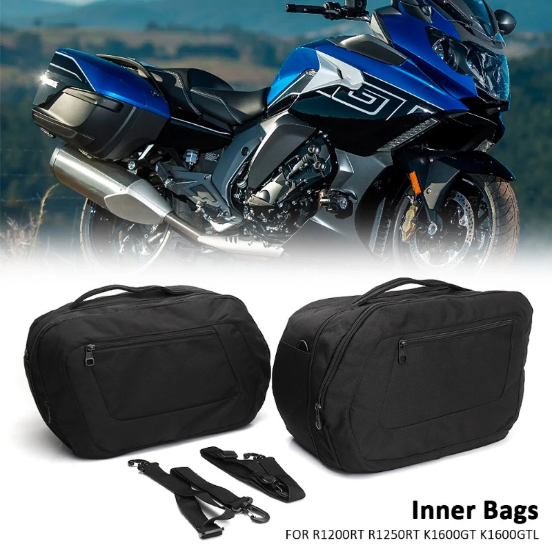 Motorcycle Inner Bags Tool Box Saddle Bag Side Luggage Black Bag For ...
