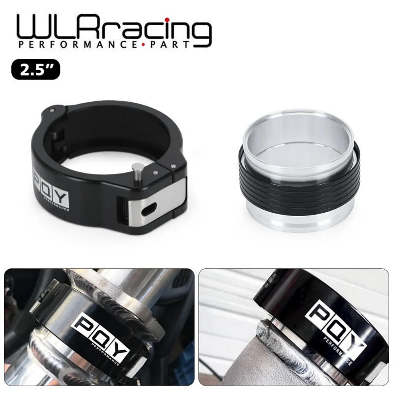 Aluminum HD V-Band Clamp + Flange System Assembly For 3.0/2.5 inch ...