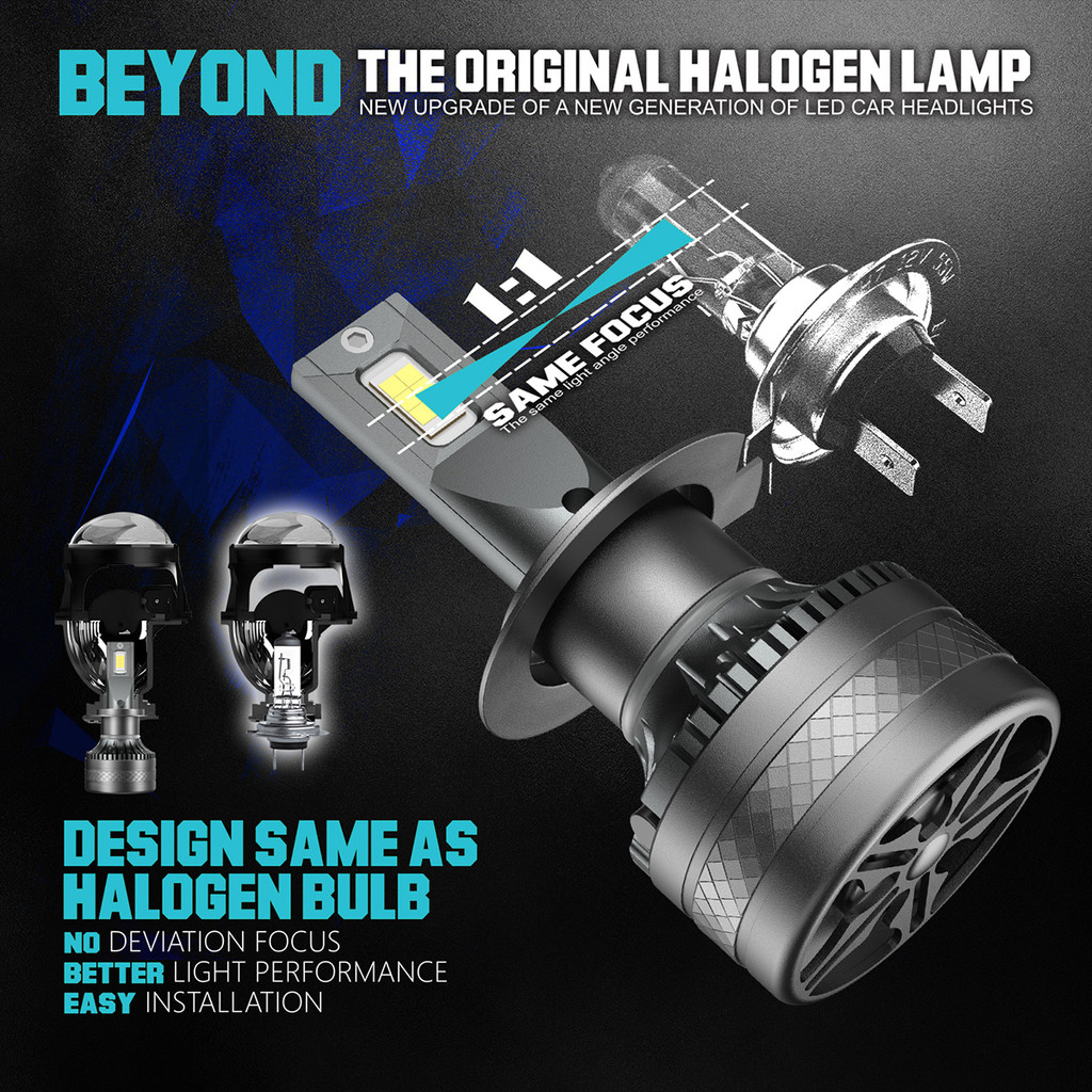 Toyota Revo 2015-2019 LED Headlight Bulb Built-In Fan 1 Pair Super ...