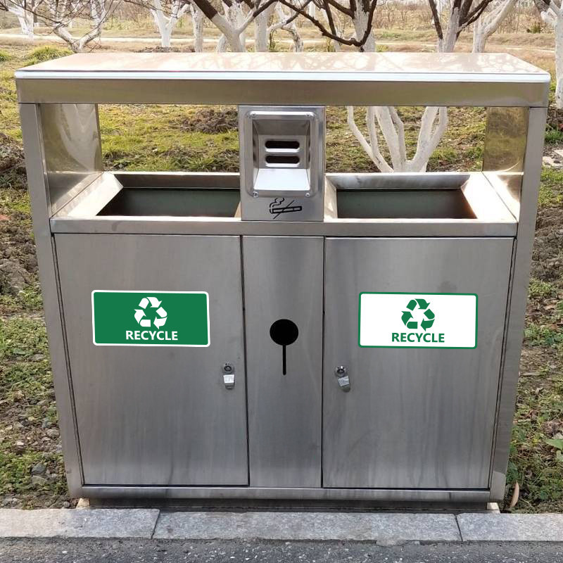 Green Recycling Label Stickers Eco-friendly Recyclable Marker Stickers ...