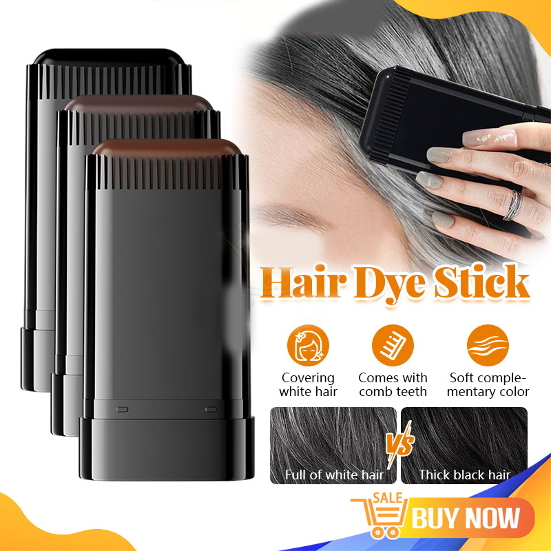 Waterproof Hair Dye Stick Disposable Gray Hair Cover for Men & Women ...