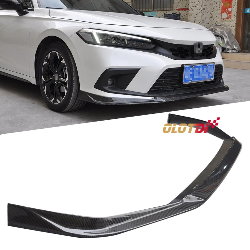For Honda CIVIC 11TH FL1 FL4 TYPE R Carbon Fiber Front Spoiler Splitter ...