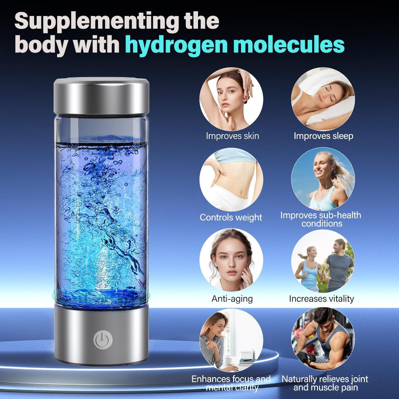 420ml Portable Hydrogen Generator Water Cup Ionizer Hydrogen Rich Super Antioxidants Bottle ...