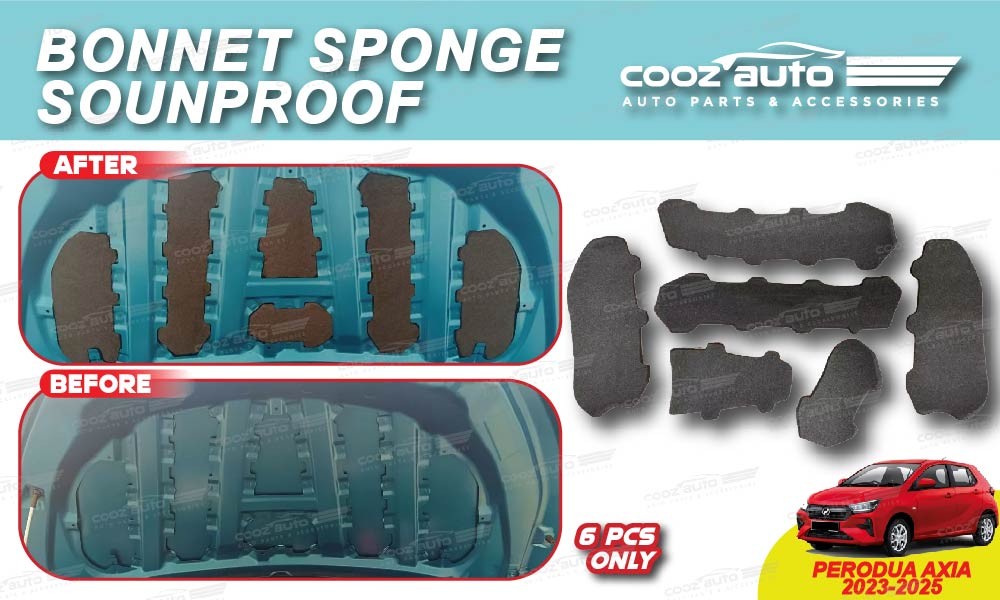 Perodua Axia NEW 2023 - 2025 Front Bonnet Sponge Soundproof Cover ...