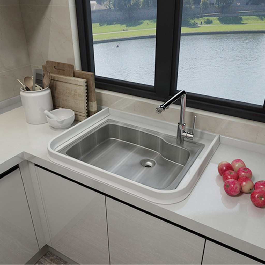 Kitchen sink water stopper blocker Shower bathroom Dry Wet Separation ...