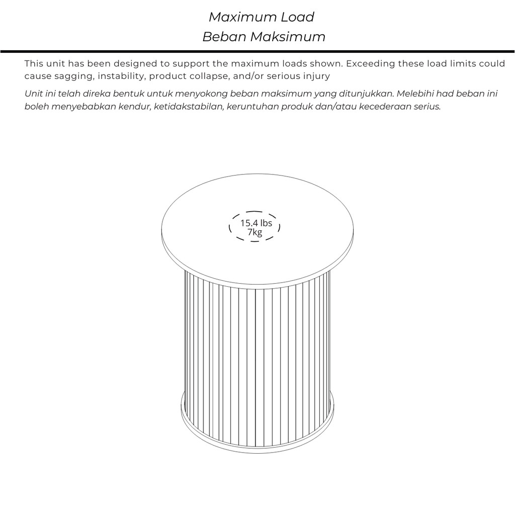 Synergy House Flutoria Lincoln Side Table | Meja Sisi | End Table Round ...