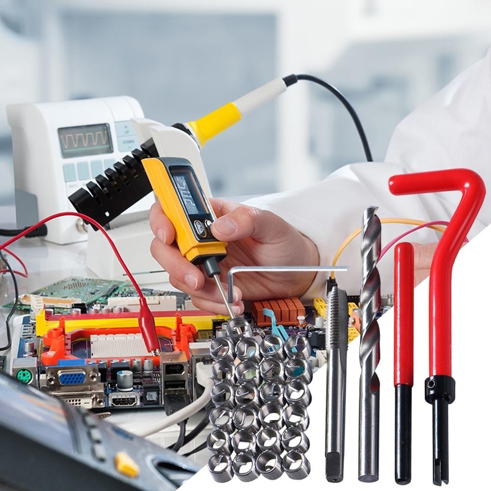 30PCS🔥Thread repair kit stainless steel thread repair tool set M6 ...