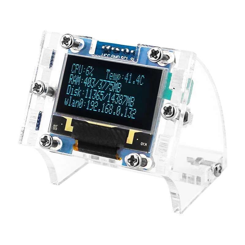 Raspberry Pi 0.96 Inch OLED I2C SSD 4-pin Module Soldered Pin Header LCD Screen Displays CPU ...