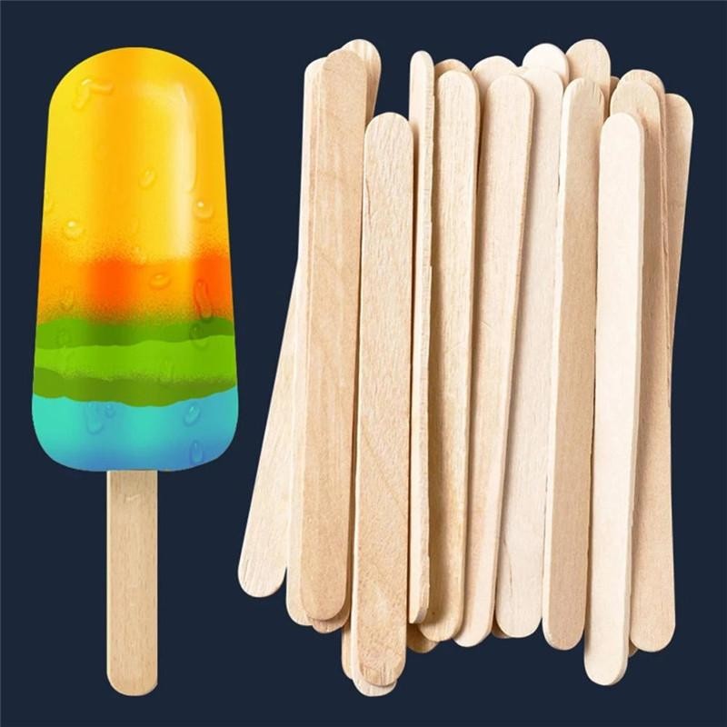 200PCS Popsicle Stick Ice Pops Sticks Ice Cream Sticks Arts & Crafts ...