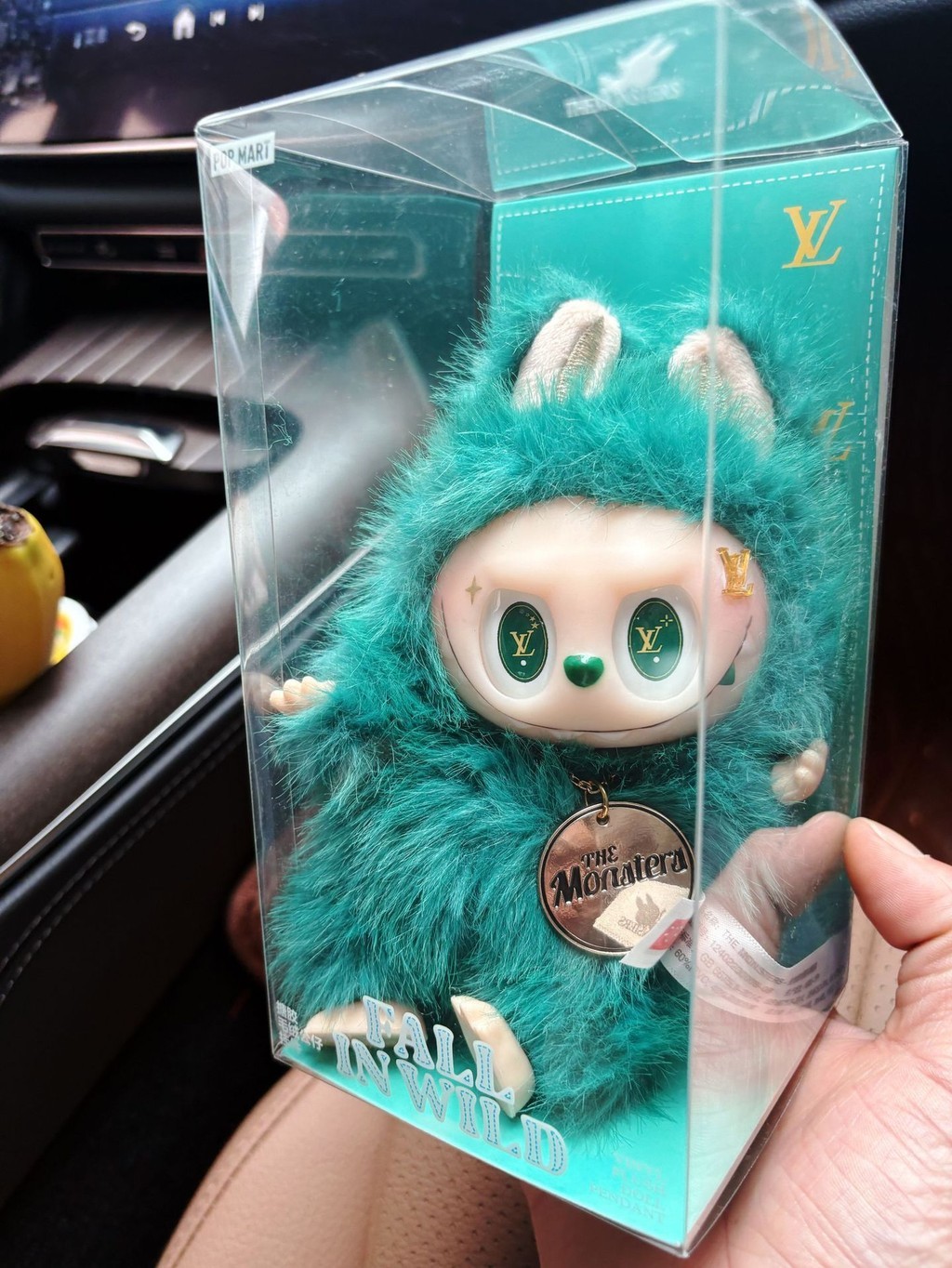 Legit LV limited edition labubu doll popmart Stuffed Toys green pendant ...