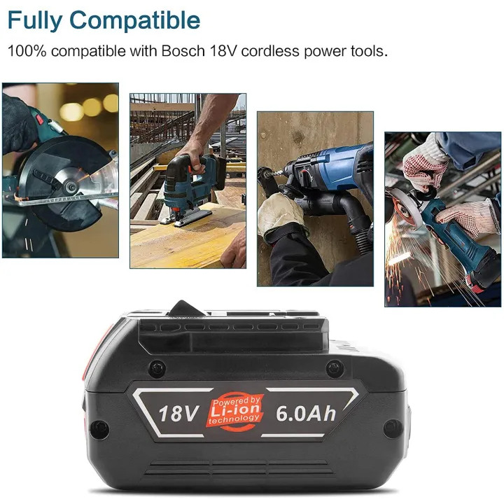 Bosch 18V 6.0Ah Rechargeable Li-ion Battery 18V Power Tool Backup ...