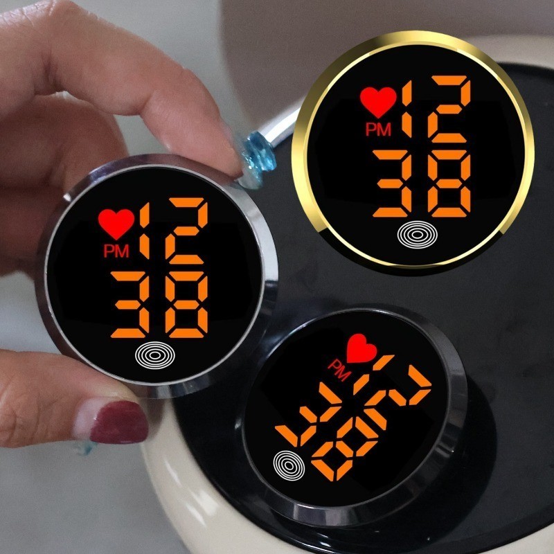 Touch Type Luminous Car Digital Clock- Night Driving Self Adhesive Led ...