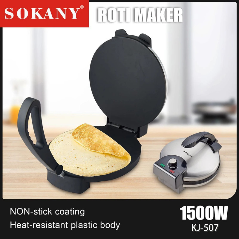 Non Stick Kitchen Roti Maker Electric Crepe Makers 1500W Pancakes Pizza ...