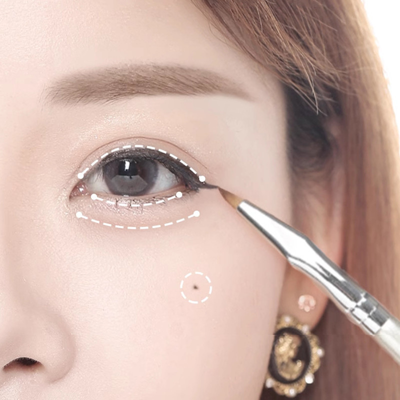 Diagonal Eyeliner Brush Multi Functional Angle Brush Folding Eyeliner ...