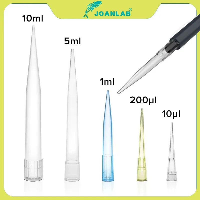 JOANLAB Laboratory 10ul 200ul 1ml 5ml 10ml Lab Liquid Pipette Pipettor Tips, Universal Pipette ...