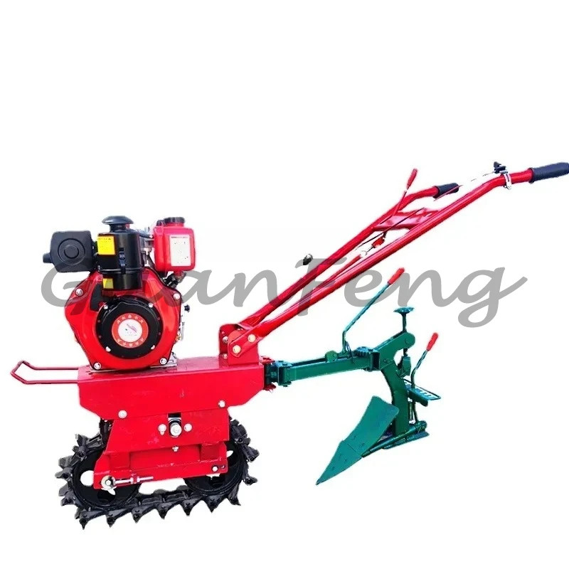 Chain Track Micro-Tiller Single Wheel Soil Preparation Machine, Hard ...