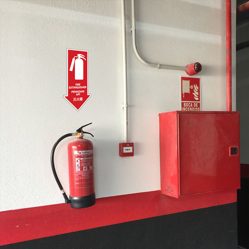 Fire Hydrant Fire Extinguisher Set Point Sticker Fire Sign Sticker PVC ...