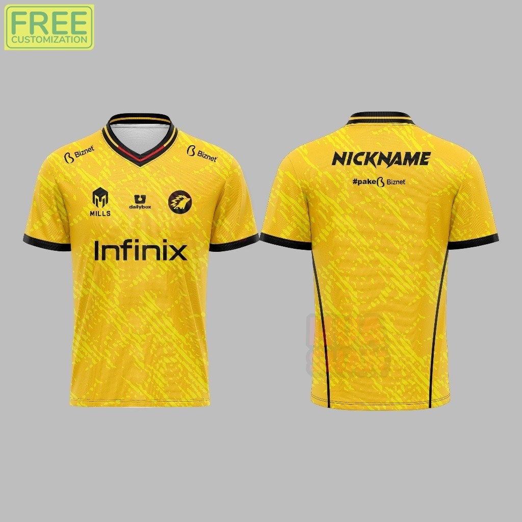 Infinix Jersey ONIC 2025 ESPORT Jersey GAMING Free NICKNAME Player ...