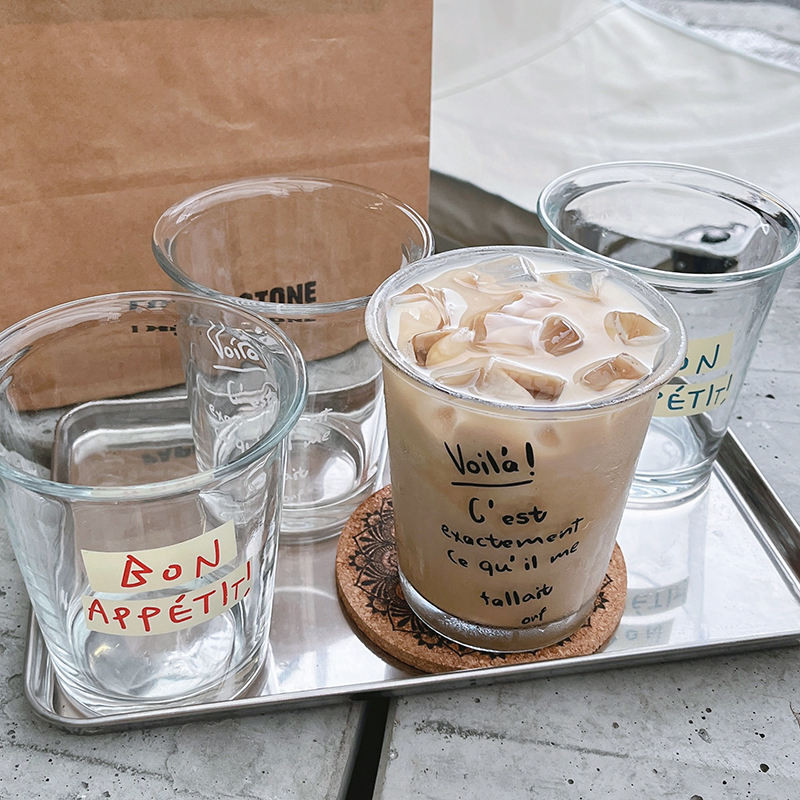 Ready & stock.ins Influencer Glass Breakfast Cup Cafe Japanese Korean ...