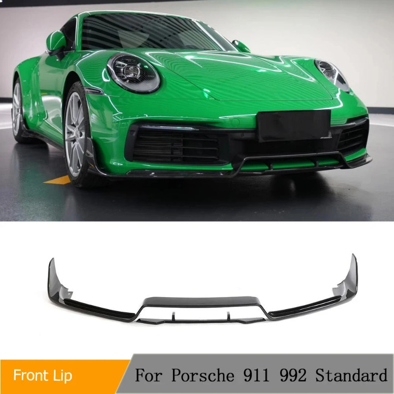 Car Front Bumper Lip Spoiler Body Kits Dry Carbon Fiber For Porsche 911 ...