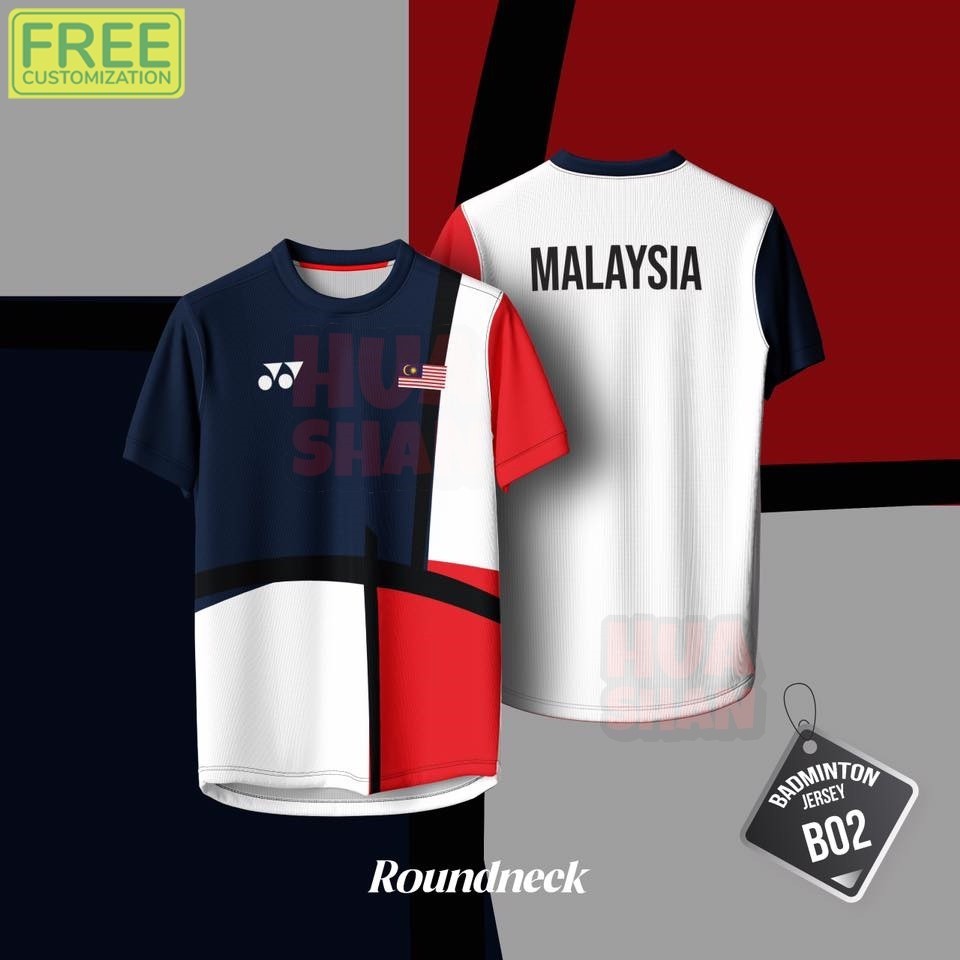 【FREE CUSTOMIZATION】MALAYSIA BADMINTON JERSEY (ALL ENGLAND 2025), JERSI ...
