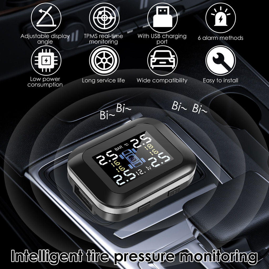 Auto Tire Pressure Digital Meter – Wireless TPMS Diagnostic Tool, Real ...