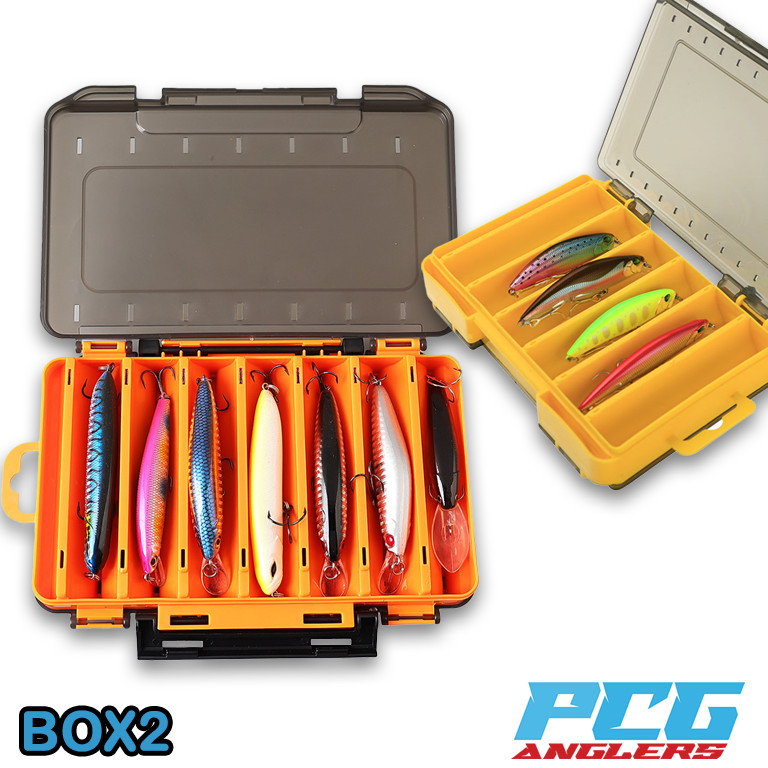 Double Side Tackle Box Fishing Box Compartment Lure Case Bait Lure Box ...