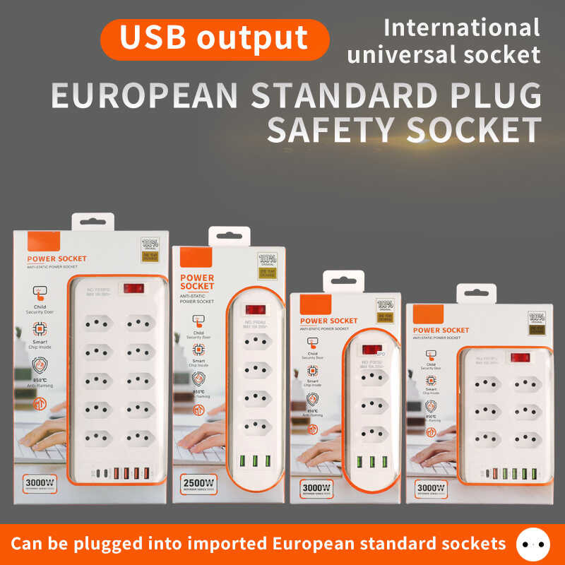 Smart Special Brazil Dedicated Hole Socket Socket 3/4/5/6-Bit with 3USB ...