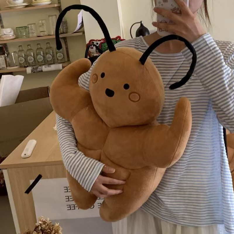 Funny Muscle Hello Kitty Doll Cockroach Plush Pillow Girl Birthday Gift ...