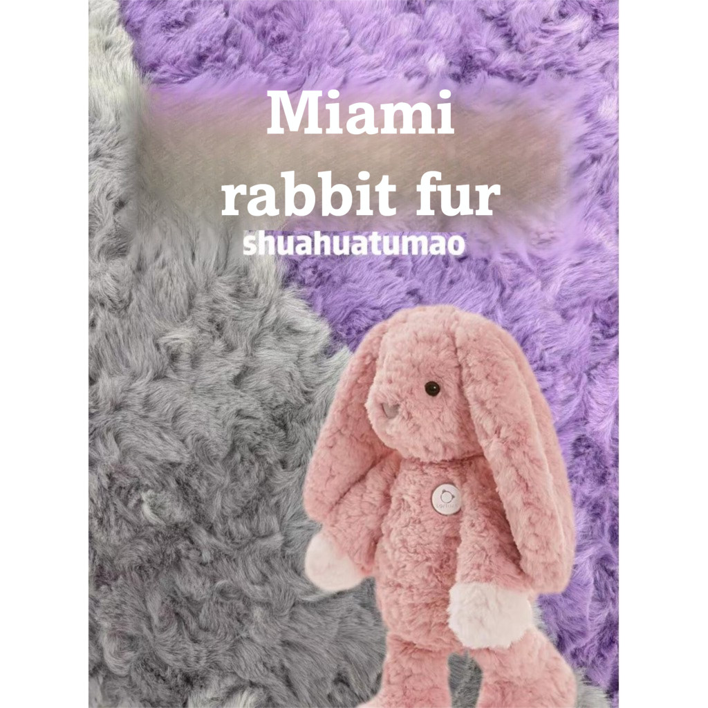 12mm Dense Miami Rabbit Fur Velvet Fabric Fursuit Cotton Doll DIY ...