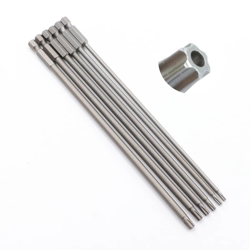 [HME] 7.78In Hollow Torx Screwdriver Bit Hex Shank T8-T40 Tool For ...