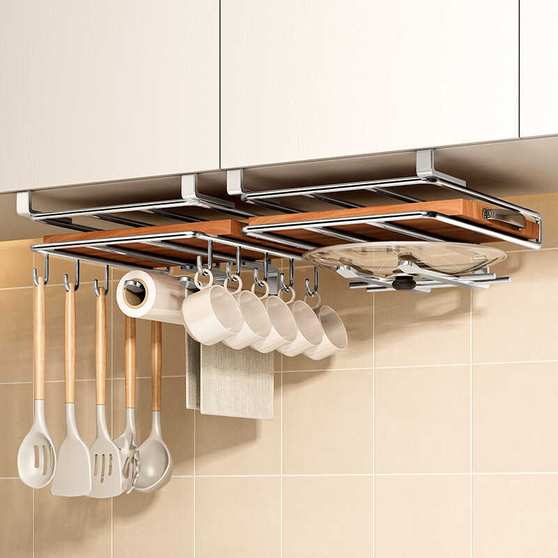 Kitchen Shelf Stainless Steel Storage Hanging Cabinet Layered Wardrobe ...