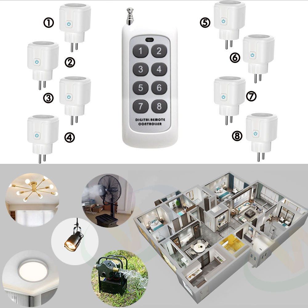 Wireless Remote Control Socket Switch 200Meters Remote Control ...
