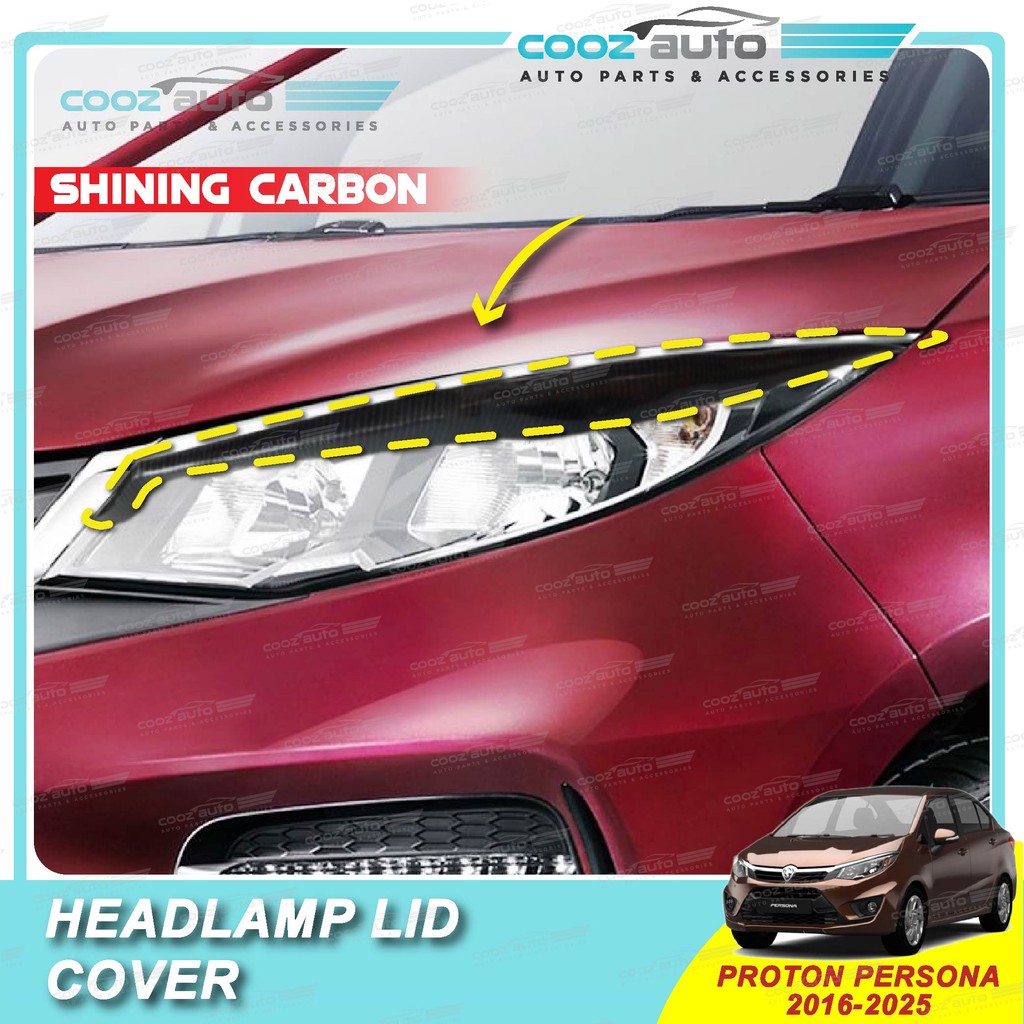Proton Persona VVT MC1 MC2 2016 - 2025 Headlamp Lid Cover Eyebrow ...