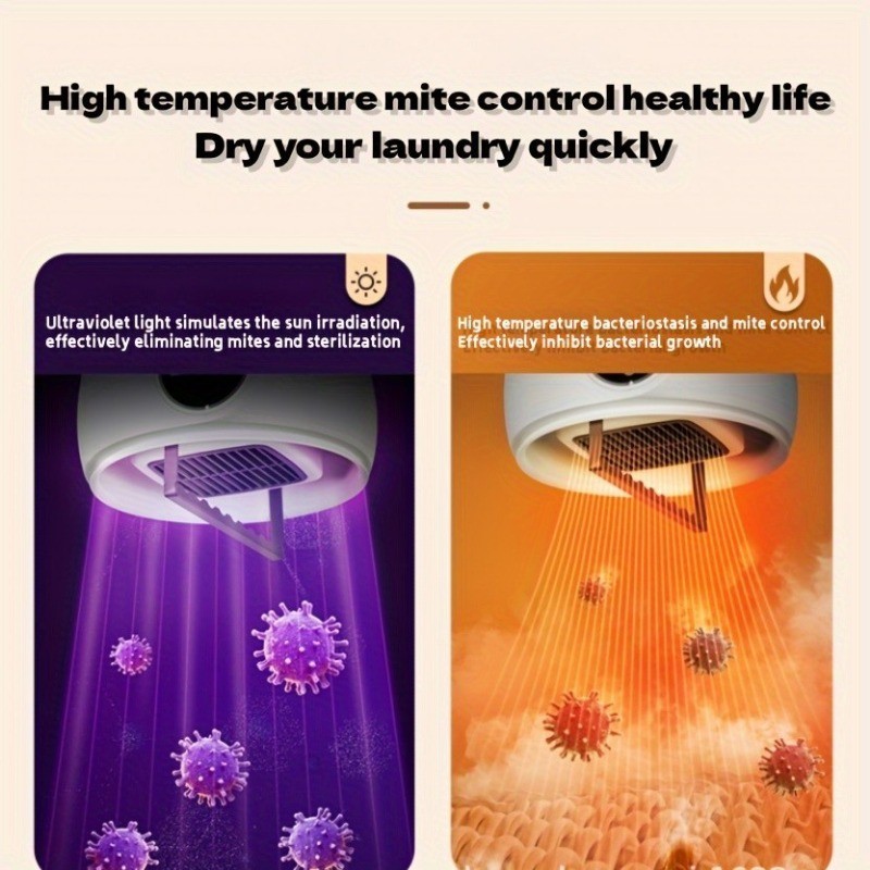 Portable Clothes Dryer Machine Remote Control Foldable Dryer With Timer ...