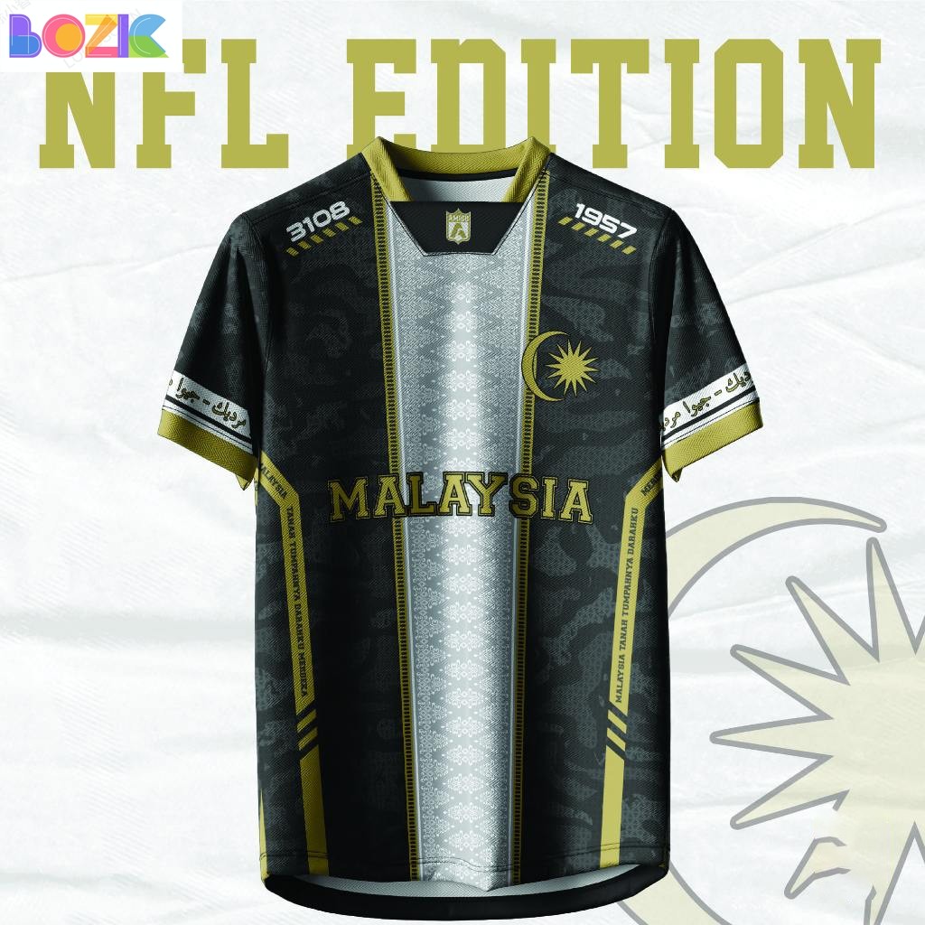 NFL Sublimation Microfiber Jersey tshirt Design GREY MERDEKA baju jersi ...