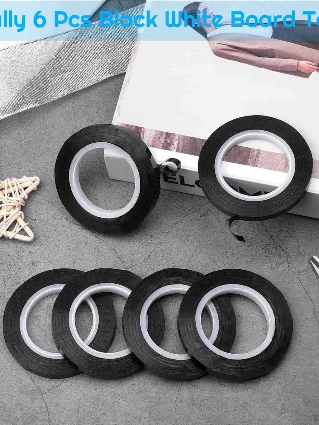 10PCS 3mm Graphic Tape Whiteboard Tape Self Adhesive Chart Line Tape ...