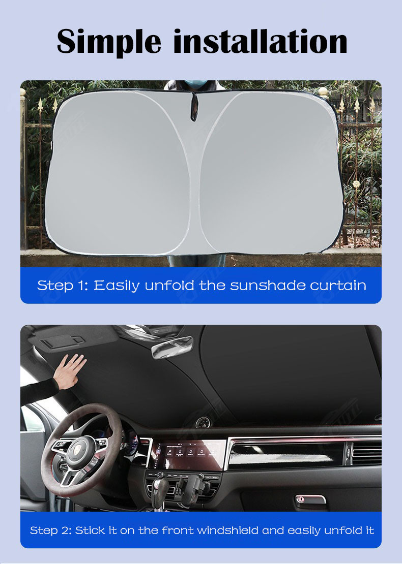Toyota Foldable Sunshade Windshield Sun Visor Car Sun Protection UV ...