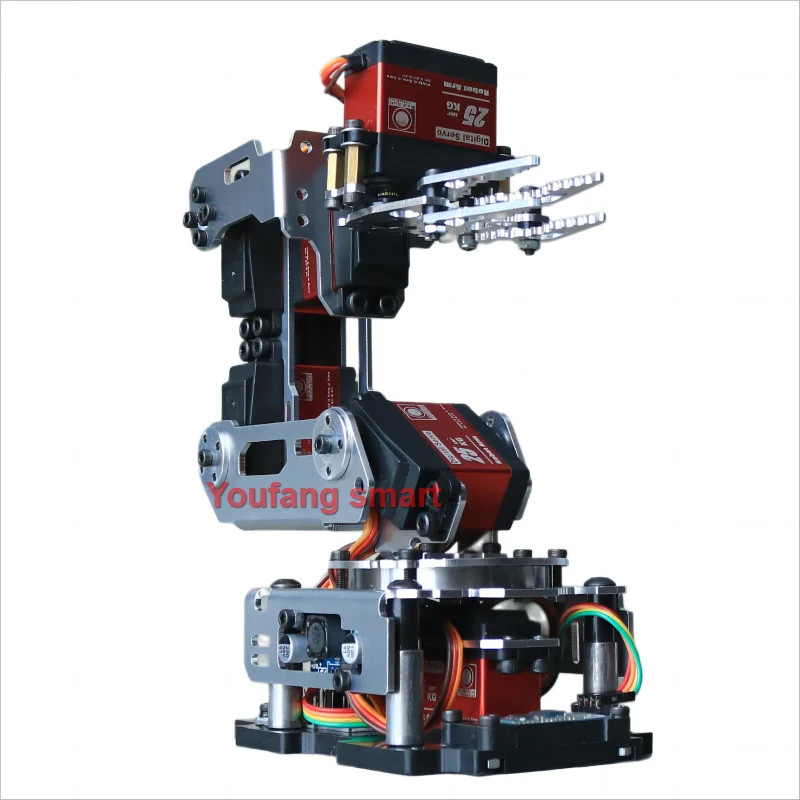 6 DOF Robotic Arm with Claw Clamp Gripper Kit Compatible 20Kg Servo for ...