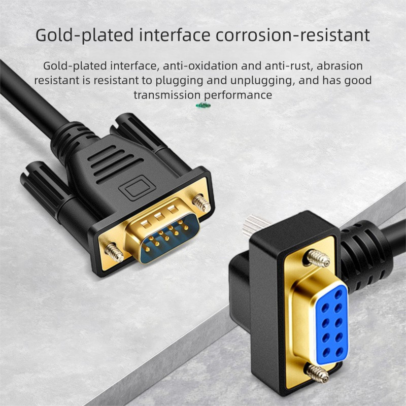 DB9 Pure Copper Serial Cable 270 Degree RS232 Data Cable Connection ...